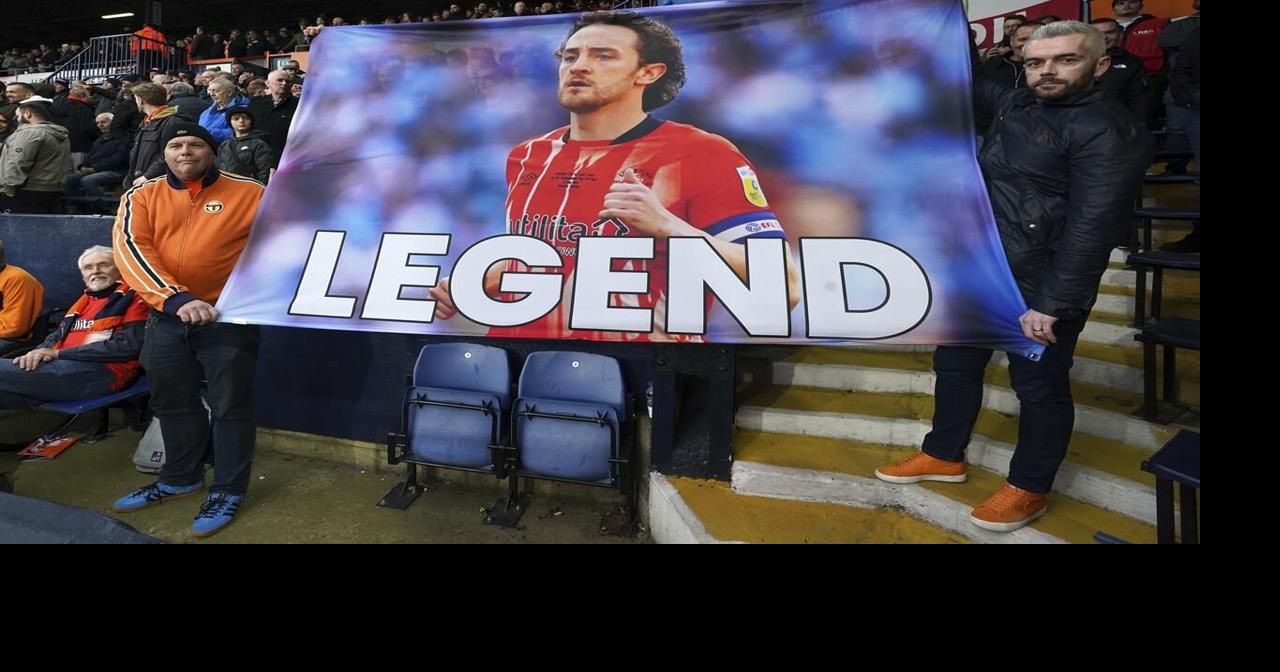 Tributes flow for Luton captain Tom Lockyer in team's first game since ...