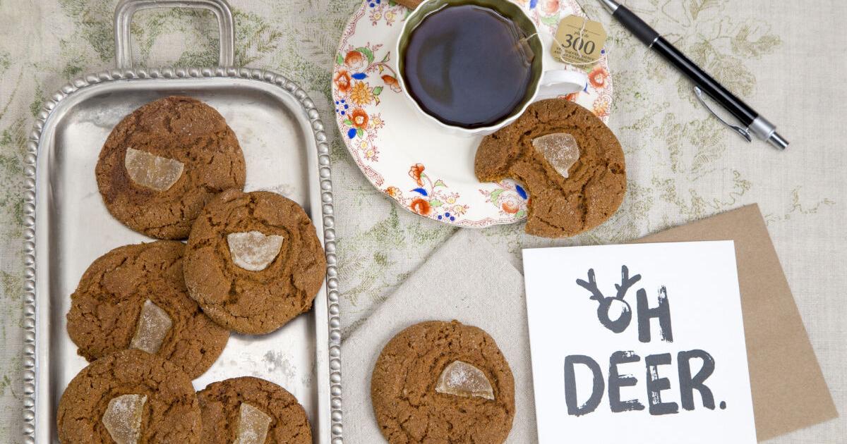 Chewy Ginger Cardamom Cookies