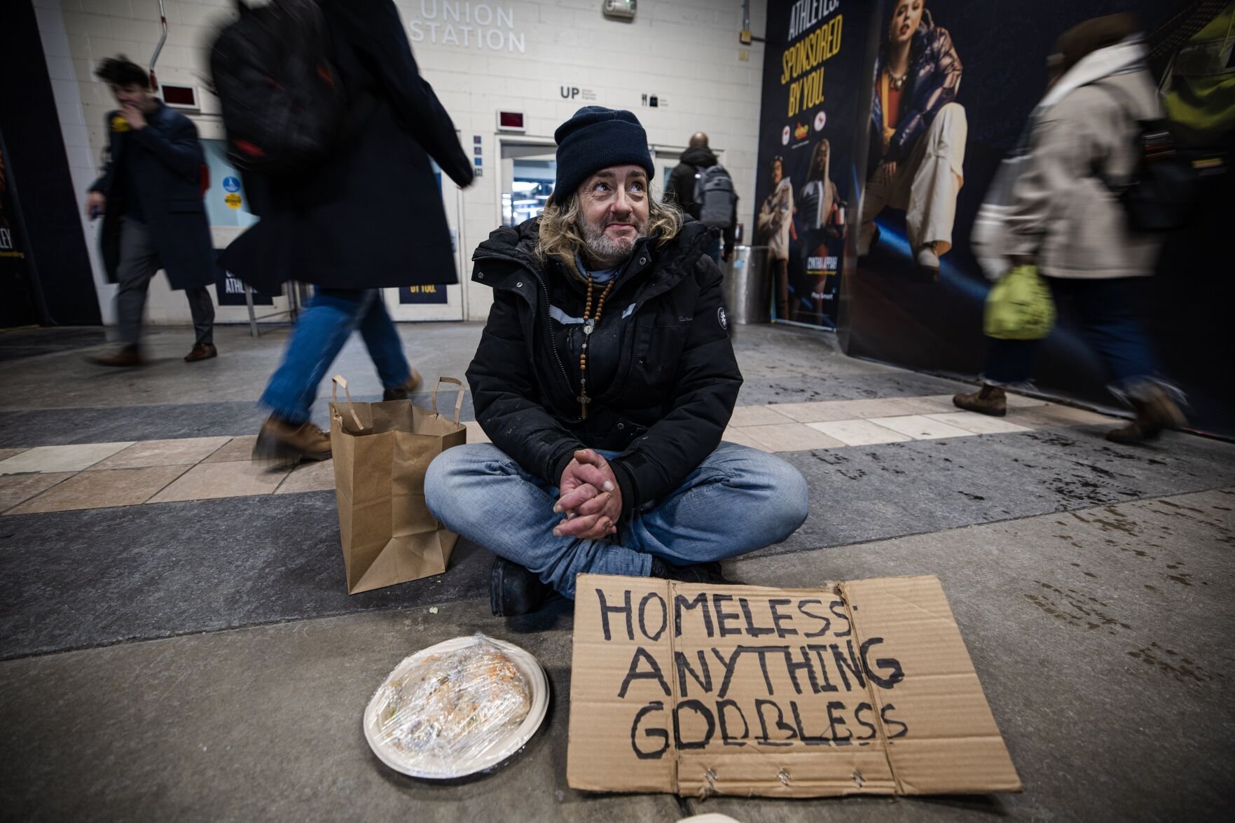 Inside Union as homeless Torontonians shelter from the storm