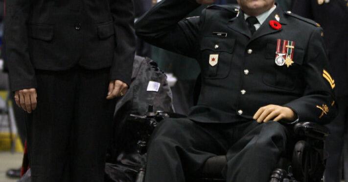 Wounded Afghan vet pays tribute to dead comrade