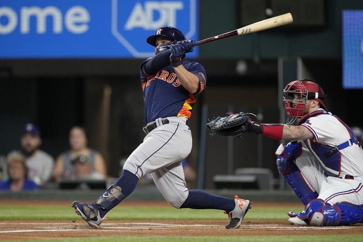 Astros' Altuve homers in first 3 at-bats against Rangers, gets 4 in a ...