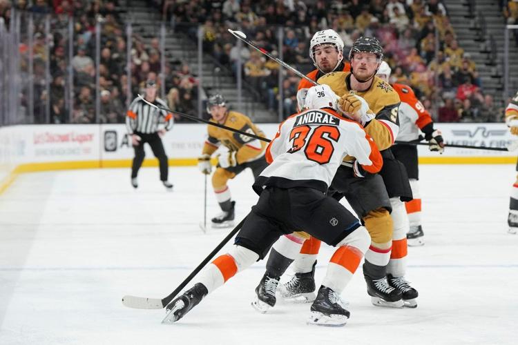 Konecny scores twice as Flyers end 6-game skid with 2-1 victory at Vegas