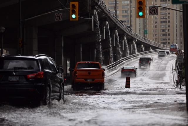 Flooded walkways, subway service reopened after another night of ...