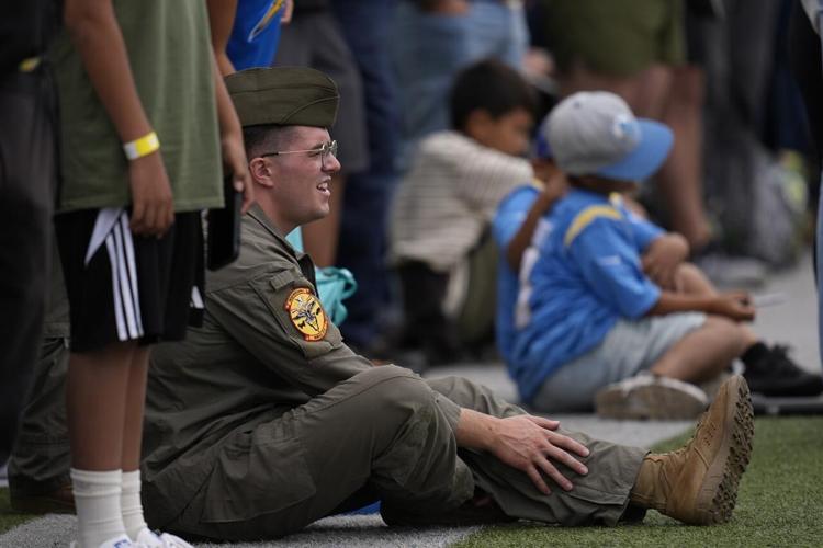 Chargers' trip to Camp Pendleton carries extra meaning for Fox, Gilman ...