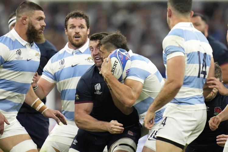 The first Rugby World Cup red card goes to England. No surprise