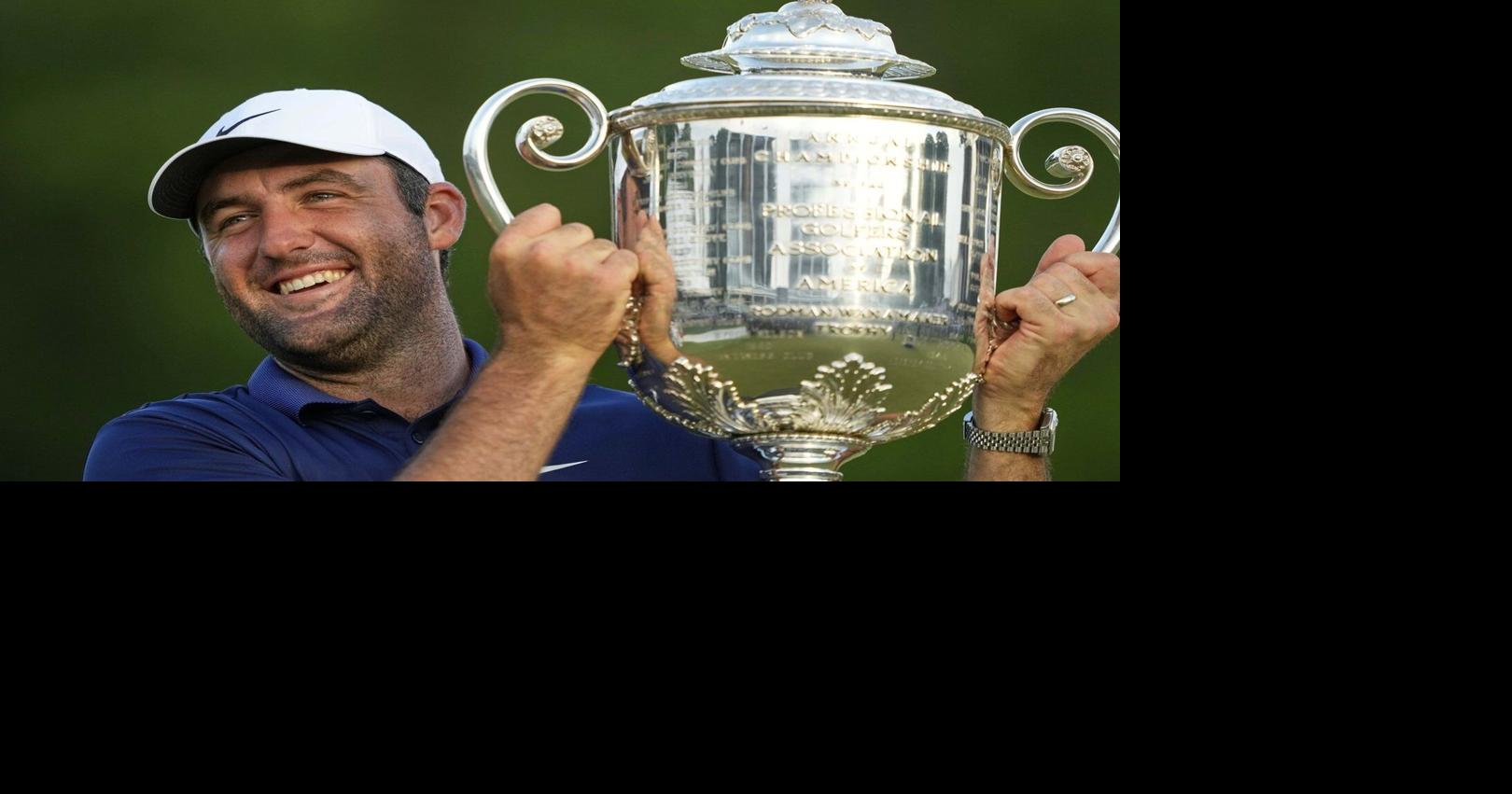 AP PHOTOS: Scheffler pulls away to win PGA Championship for third major title