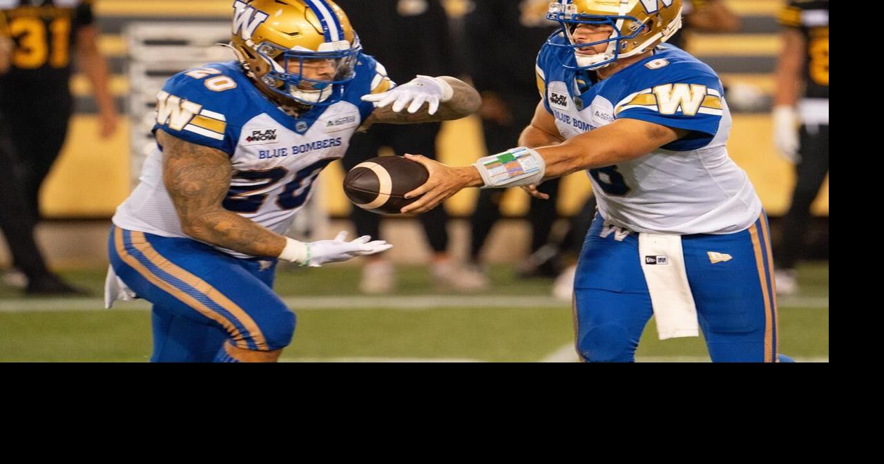 Oliveira leads Winnipeg Blue Bombers to 31-10 road win over Ticats