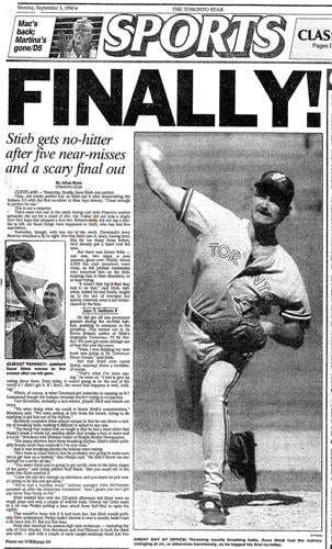 Memories of Dave Stieb’s Blue Jays no-hitter 35 years ago
