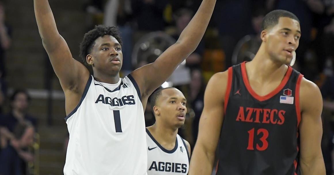 Darius Brown II, Utah State take over first in Mountain West, beating ...
