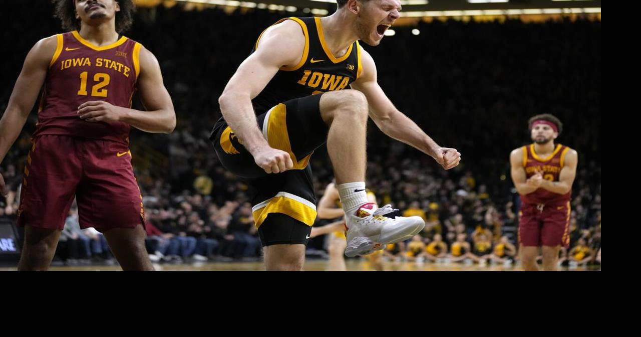 Fast start helps Iowa beat No. 20 Iowa State 75-56