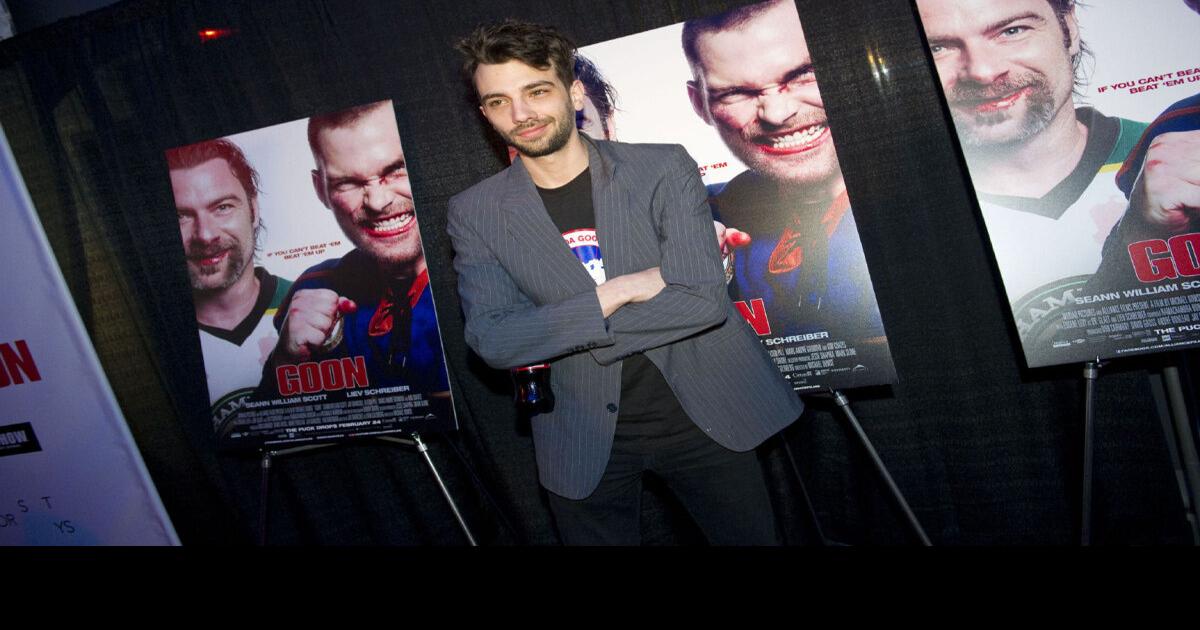 Goon movie poster stripped from city bus shelters