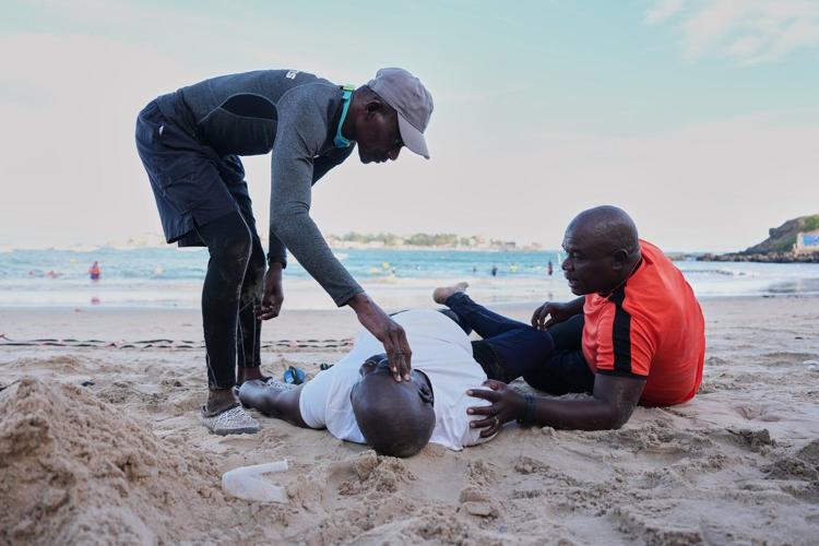 Photos show aquagym classes in Senegal helping people with reduced mobility