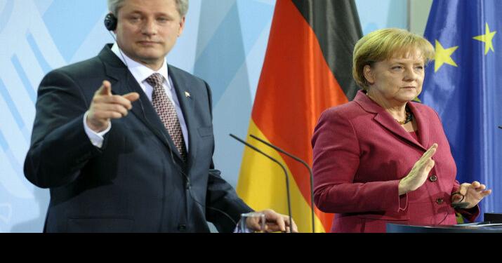 Stephen Harper, Angela Merkel call on countries to rein in debt
