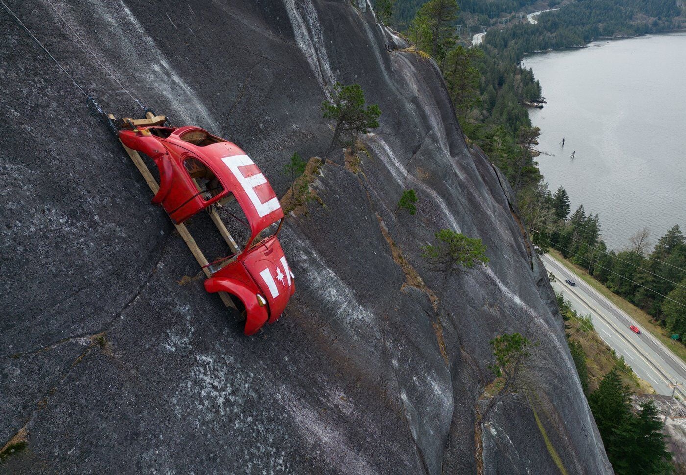 Volkswagen Beetle shell dismantled, removed from B.C. rock face by ...