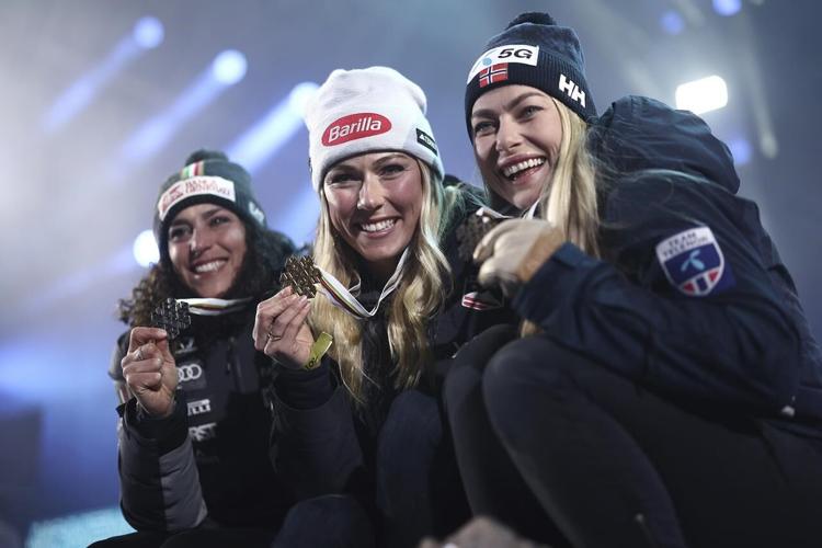 American skier Shiffrin wins gold in giant slalom at worlds