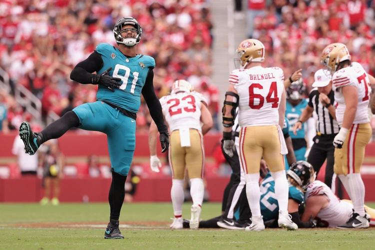 Jaguars beat 49ers 26-21 with Washington's punt return TD, 4 takeaways