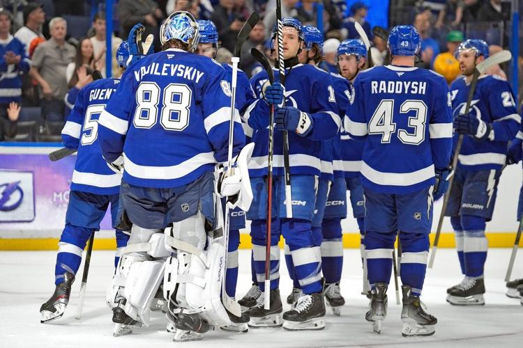 Vasilevskiy makes 20 saves, Hagel has 2 goals and an assist in Lightning's 3-0 win over Flyers