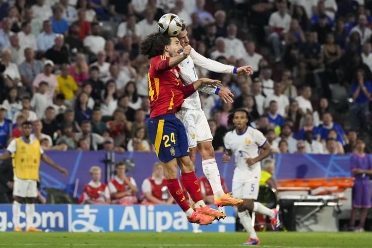 Aggrieved German supporters jeer Spain's Marc Cucurella during Euro ...