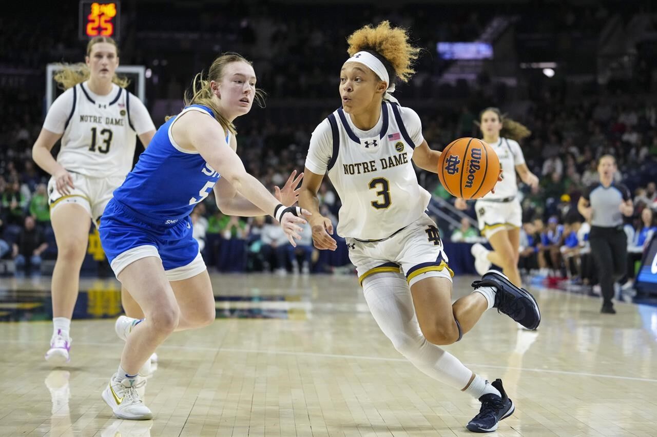 Hannah Hidalgo returns to lead No. 3 Notre Dame women past SMU 88 64