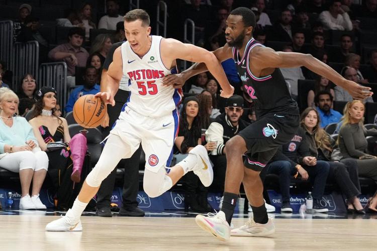 Duncan Robinson gets a win in return to Miami, as Pistons hold off Heat ...