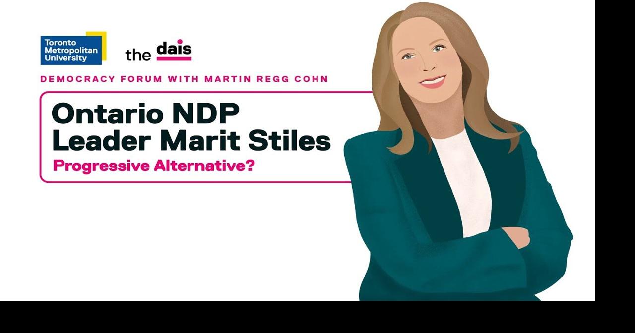 NDP Leader Marit Stiles at TMU Democracy Forum on Feb. 5 in Toronto today