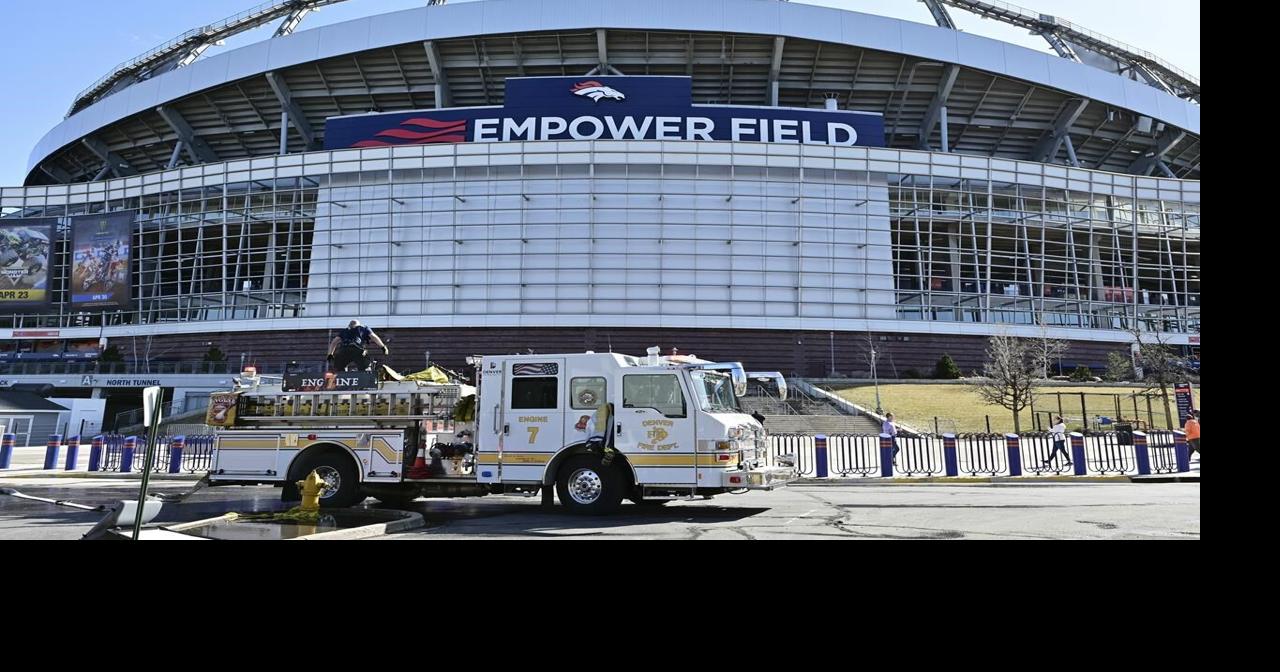 Denver Broncos stadium fire torches seats, suite area