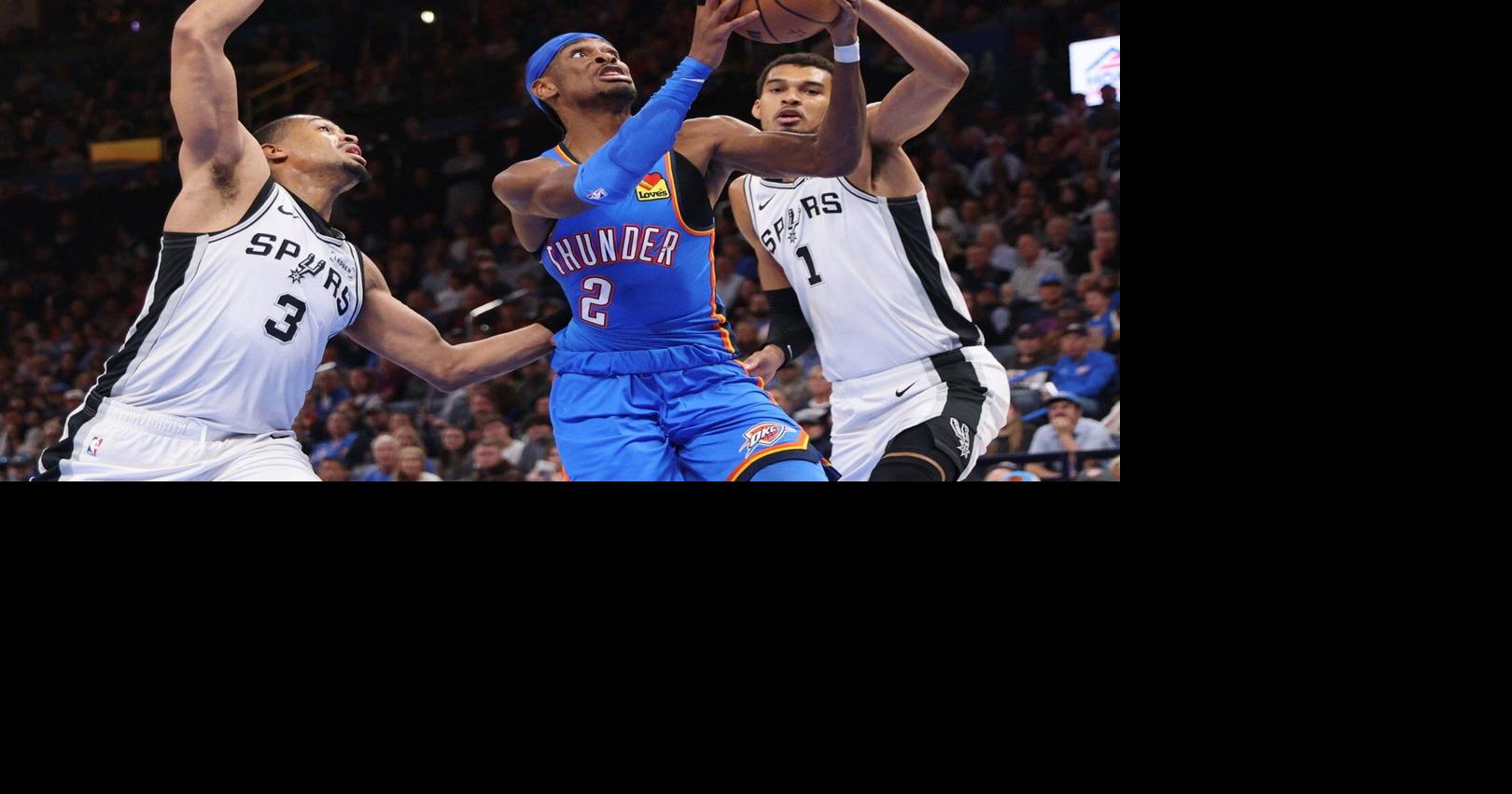 NBA scores: Thunder rout Spurs 119-98, Gilgeous-Alexander scores 34