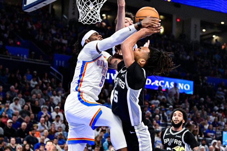 Spurs beat Thunder 117-102 for 3rd win over defending NBA champs in 2 weeks