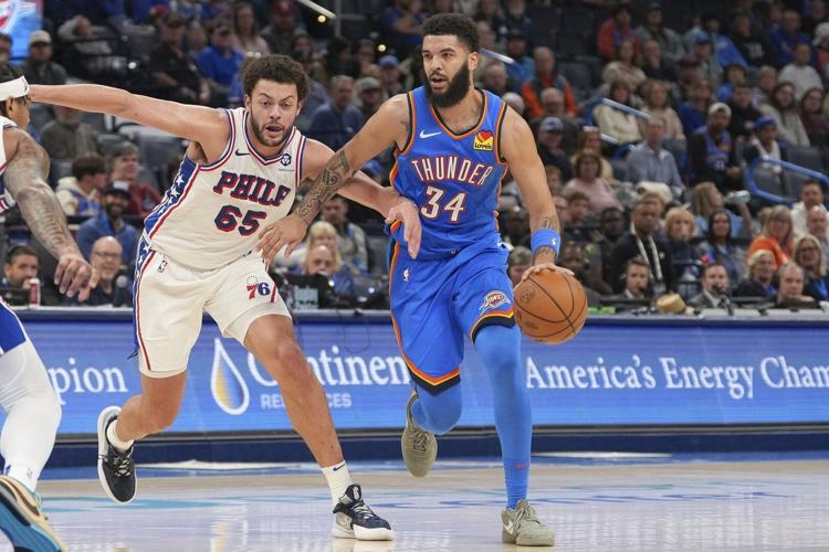 Jaylin Williams' triple-double helps short-handed Thunder cruise past 76ers 133-100