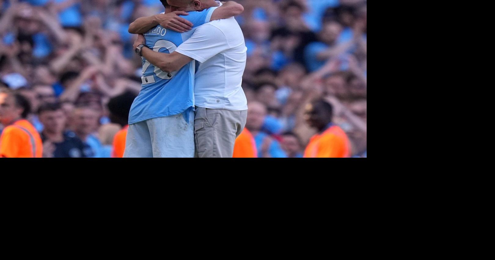 Pep Guardiola fights back tears and says goodbye as Man City fans ...