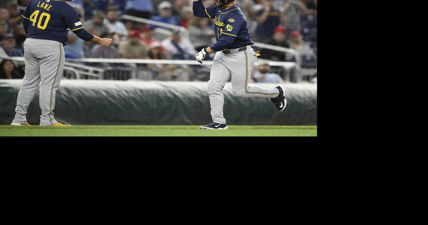 Blake Perkins homers twice as Brewers get 25 hits in 16-9 win over ...