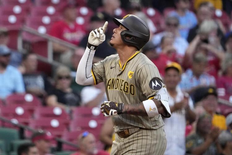 Machado and Merrill both drive in 3 runs as Padres top Cardinals 7-4