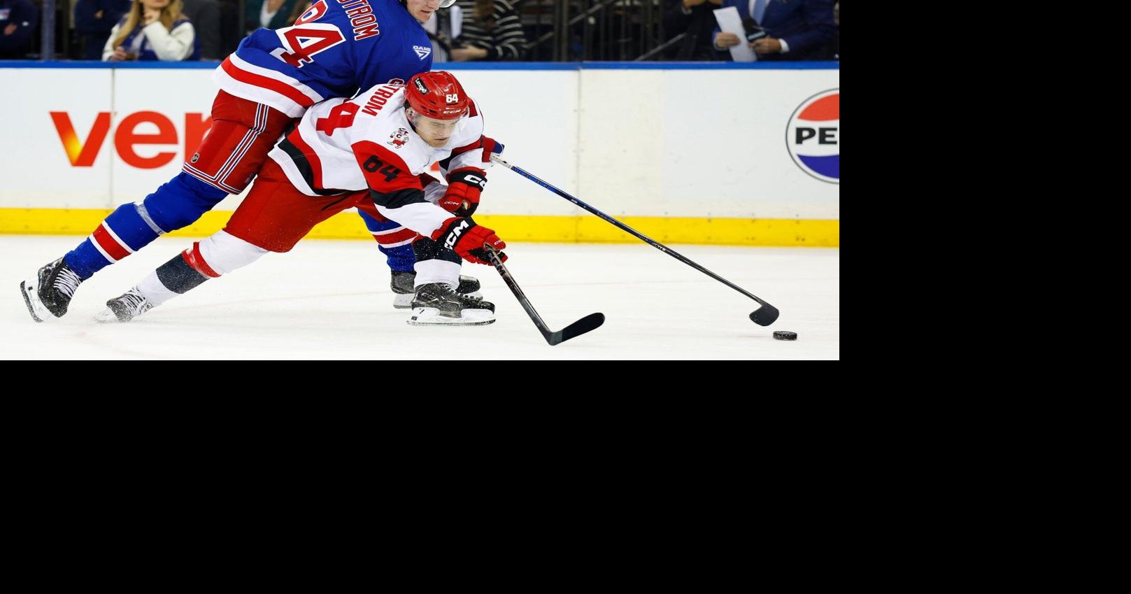 Carolina rookies Legault, Nystrom make team history by scoring 1st NHL ...