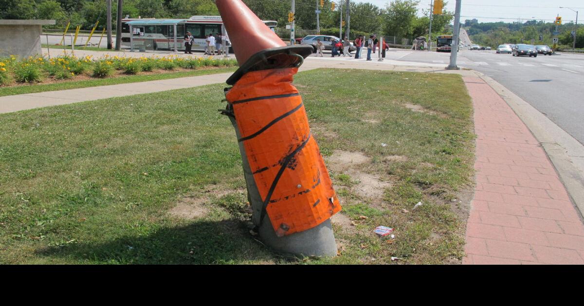 Broken utility pole is all dressed up with no place to go