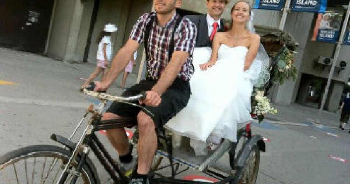 Councillor Mike Layton marries Brett Tryon on Toronto Island