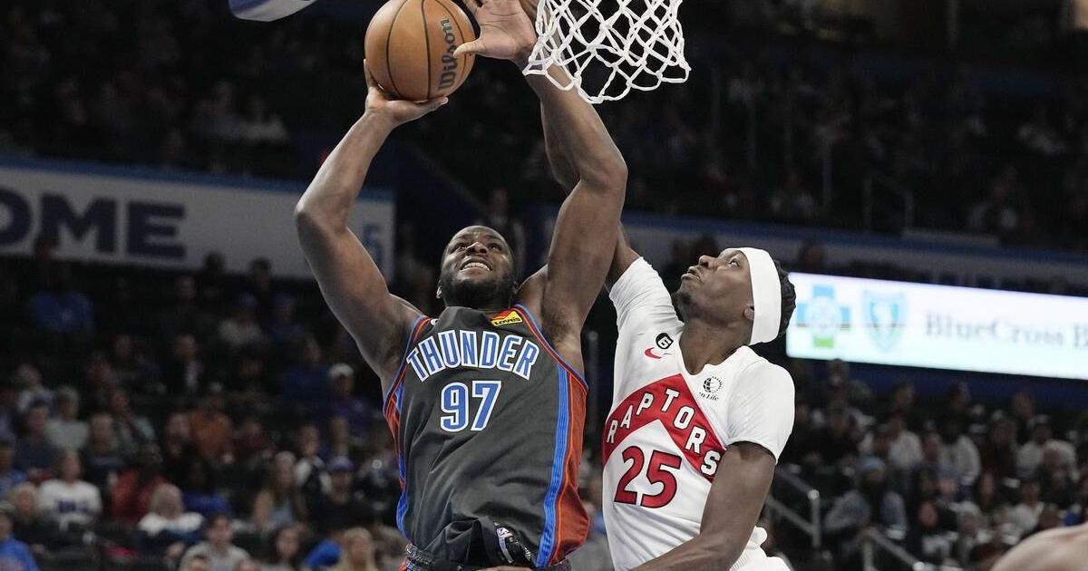 Raptors don’t put up much of a fight as Thunder roll