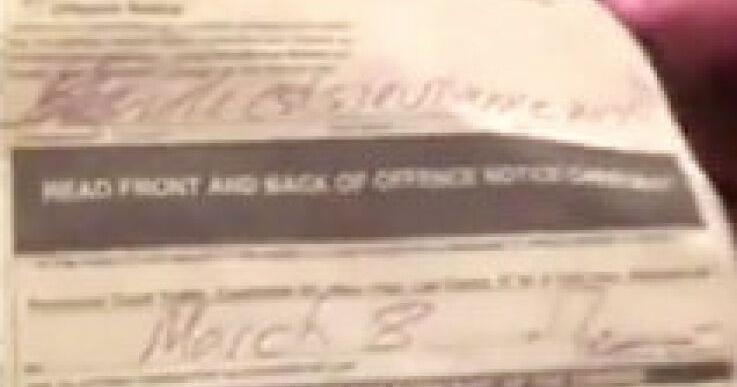 Alberta man gets $465 ticket for torn licence