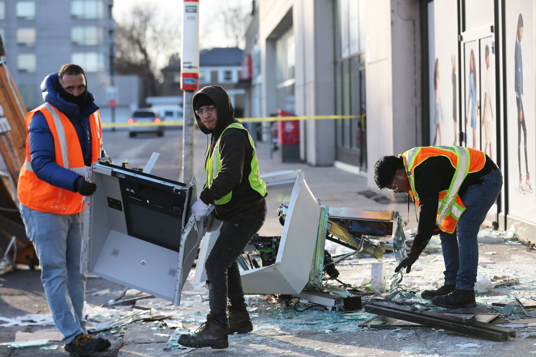 Excavator used to crash into North York bank, ATM stolen
