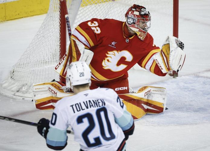 Beniers scores in OT as Kraken rally to beat Flames 3-2