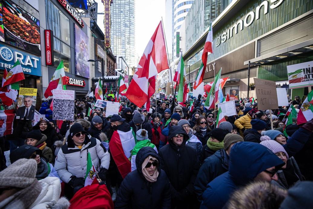 Tens of thousands march in city in support of Iran protests