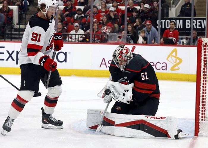 Aho scores in double OT as Hurricanes eliminate Devils from playoffs in ...