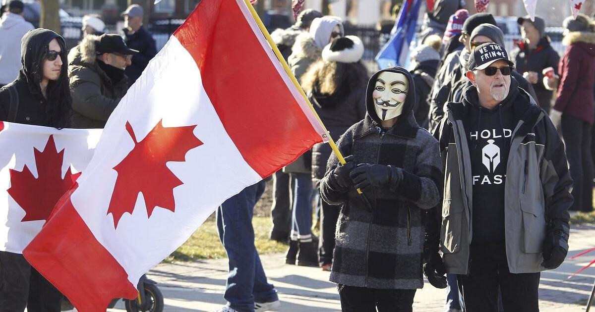 Photos: Rally held in Peterborough to protest Trudeau policies