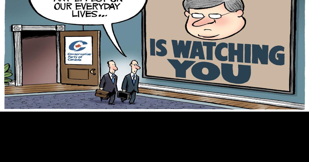 Theo Moudakis cartoon: Big Brother Harper