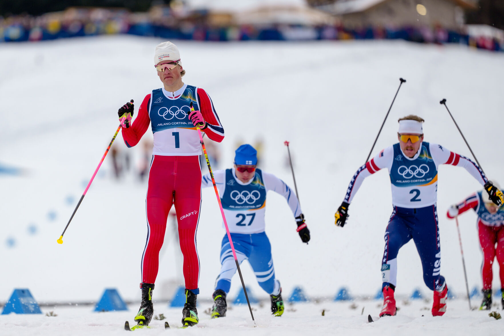 Klaebo wins cross-country sprint for second gold at Milan Cortina Games ...
