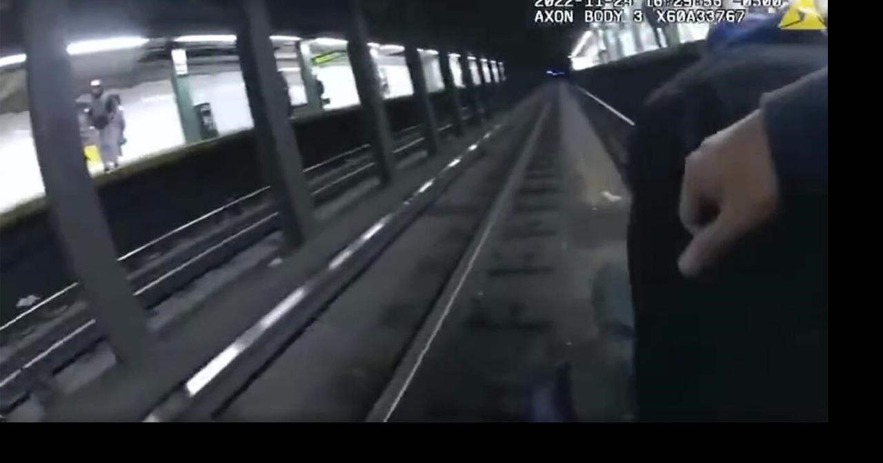 Watch: NYPD officers, bystander save man who fell on subway tracks