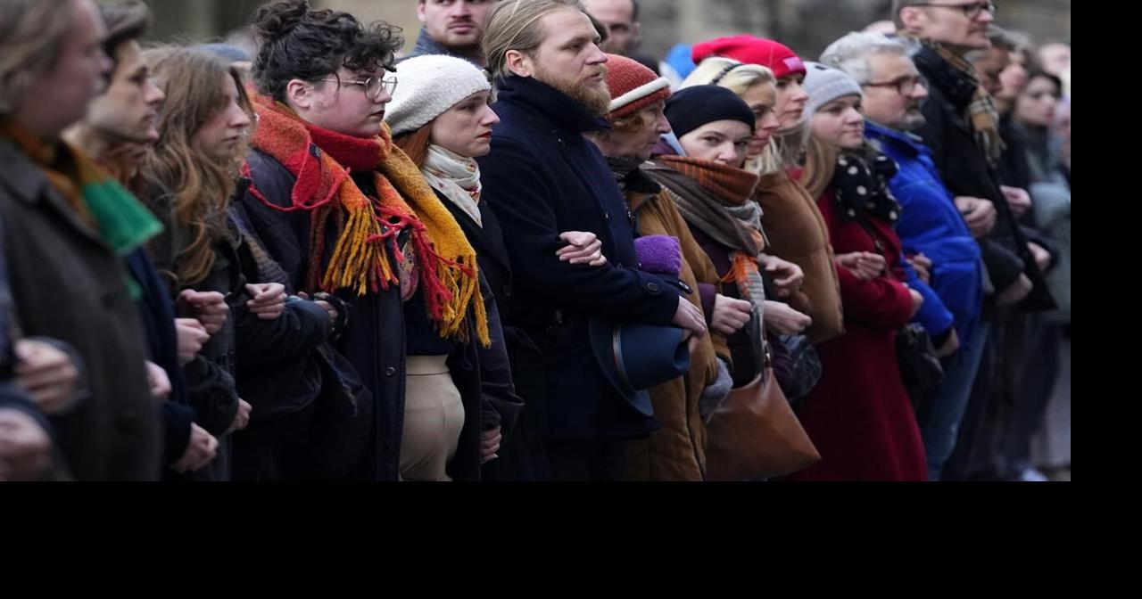 Students march in Prague to honor the victims of the worst mass killing ...