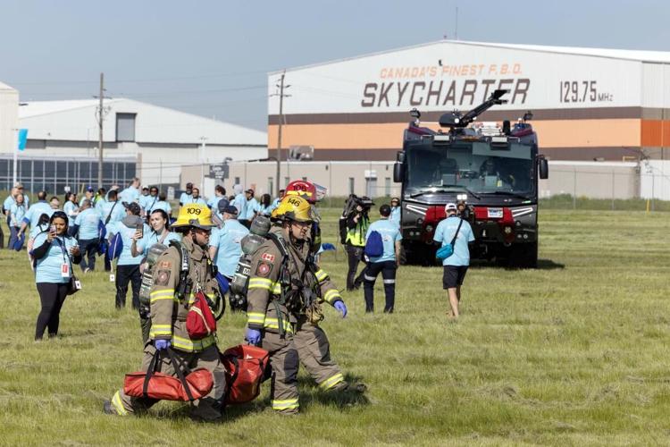 A staged plane crash tests Pearson Airport’s emergency response