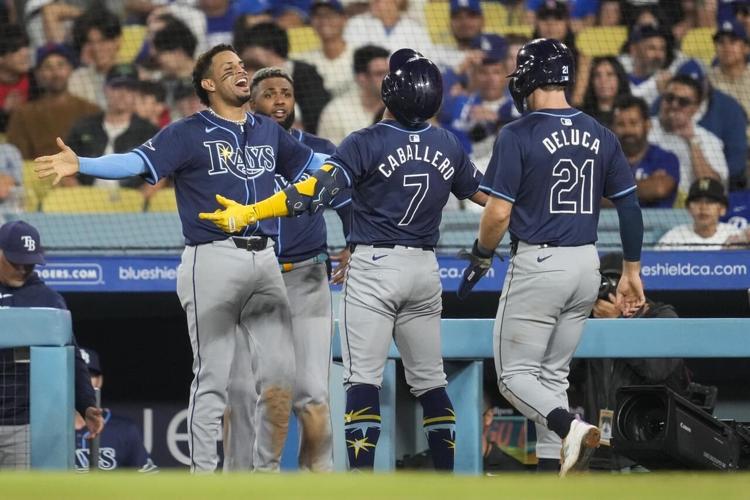 Caballero's 2-run homer off Kelly in the 10th lifts Rays over Dodgers 9-8