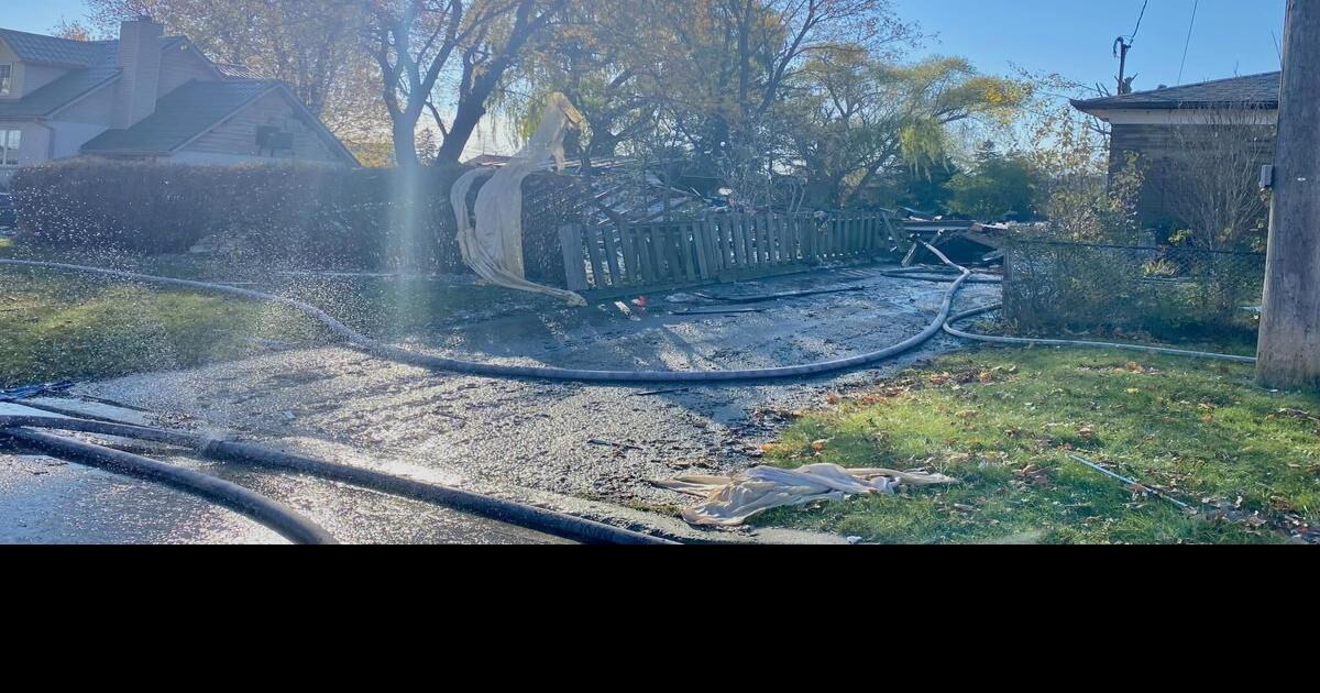 Scarborough house collapses and catches fire