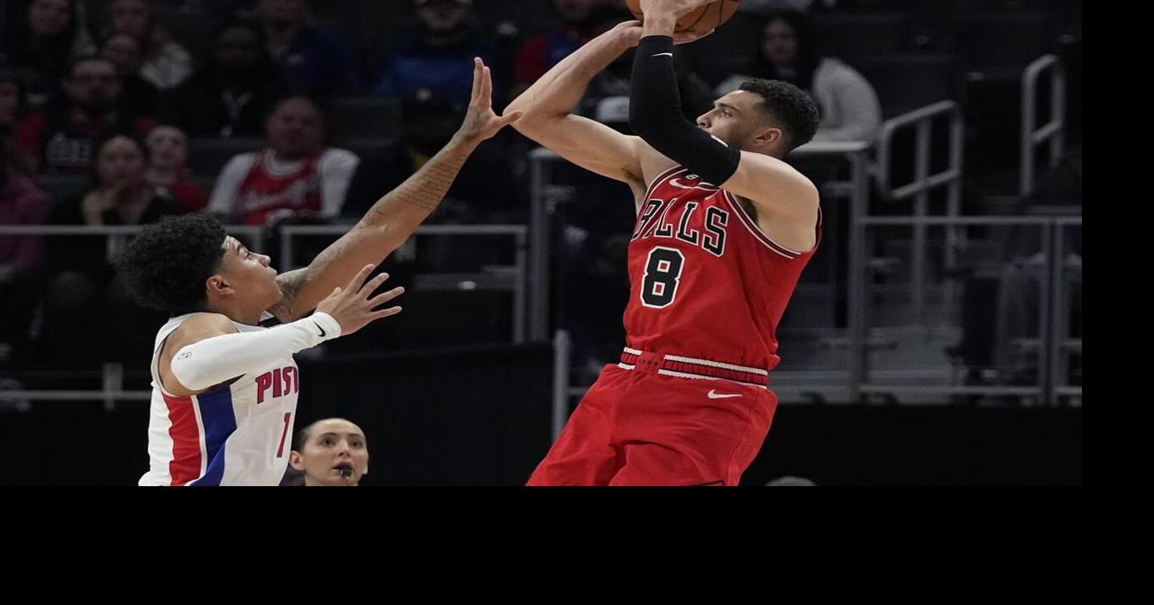 LaVine scores 41, Bulls top Pistons 117-115 after TO blunder